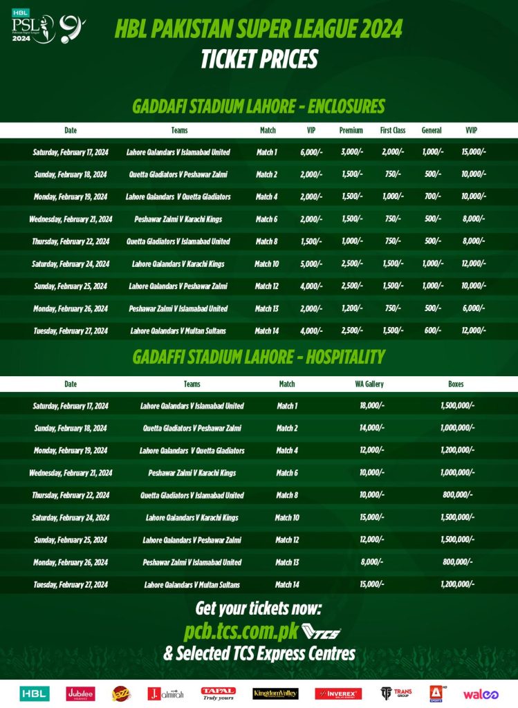 PSL 2024 Tickets PSL 9 Online Tickets Purchase Prices And Packages PSL 2024 Tickets PSL 9 Online Tickets Purchase Prices And Packages